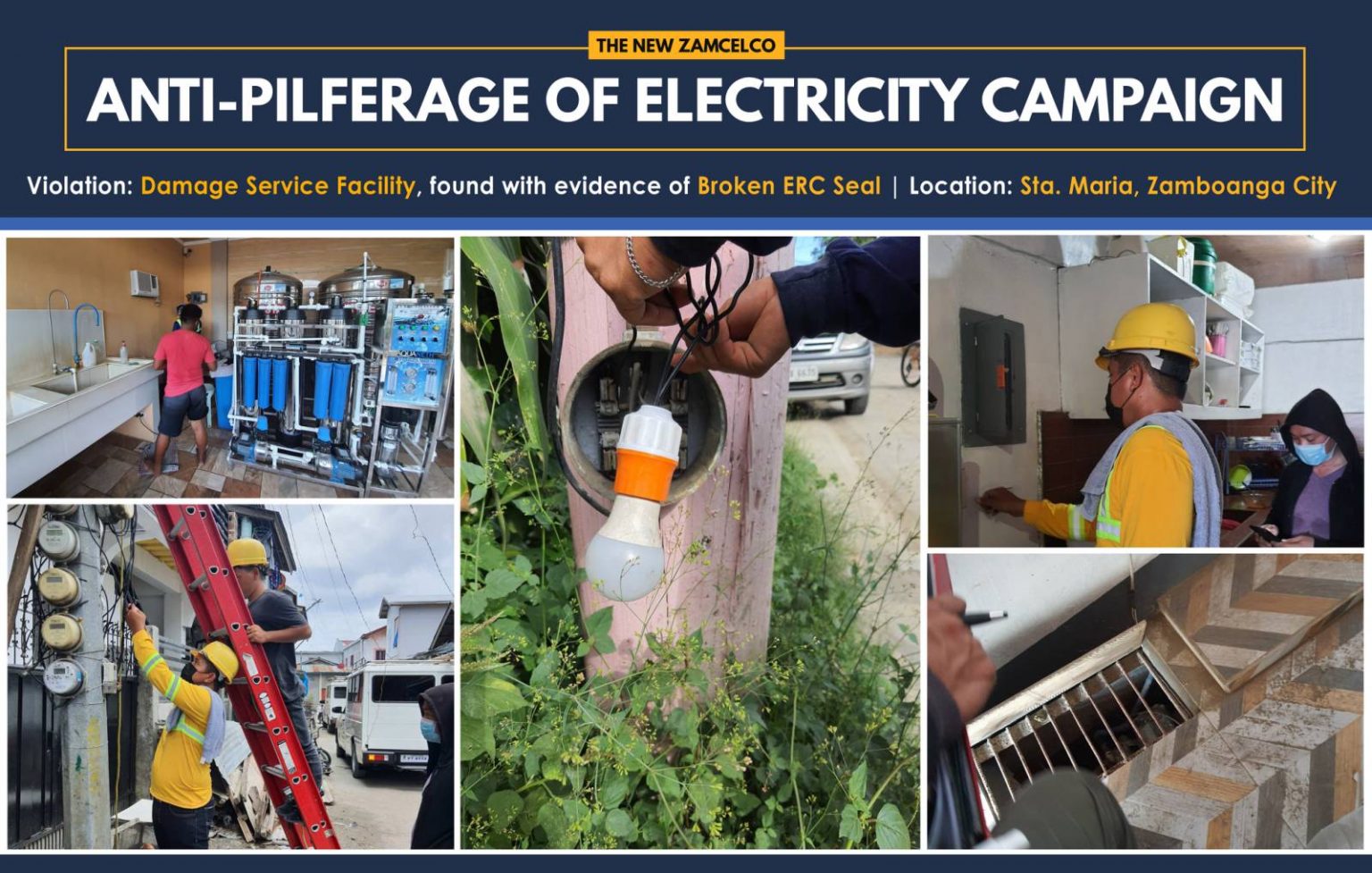 Anti-Pilferage Campaign At Sta. Maria : New ZAMCELCO