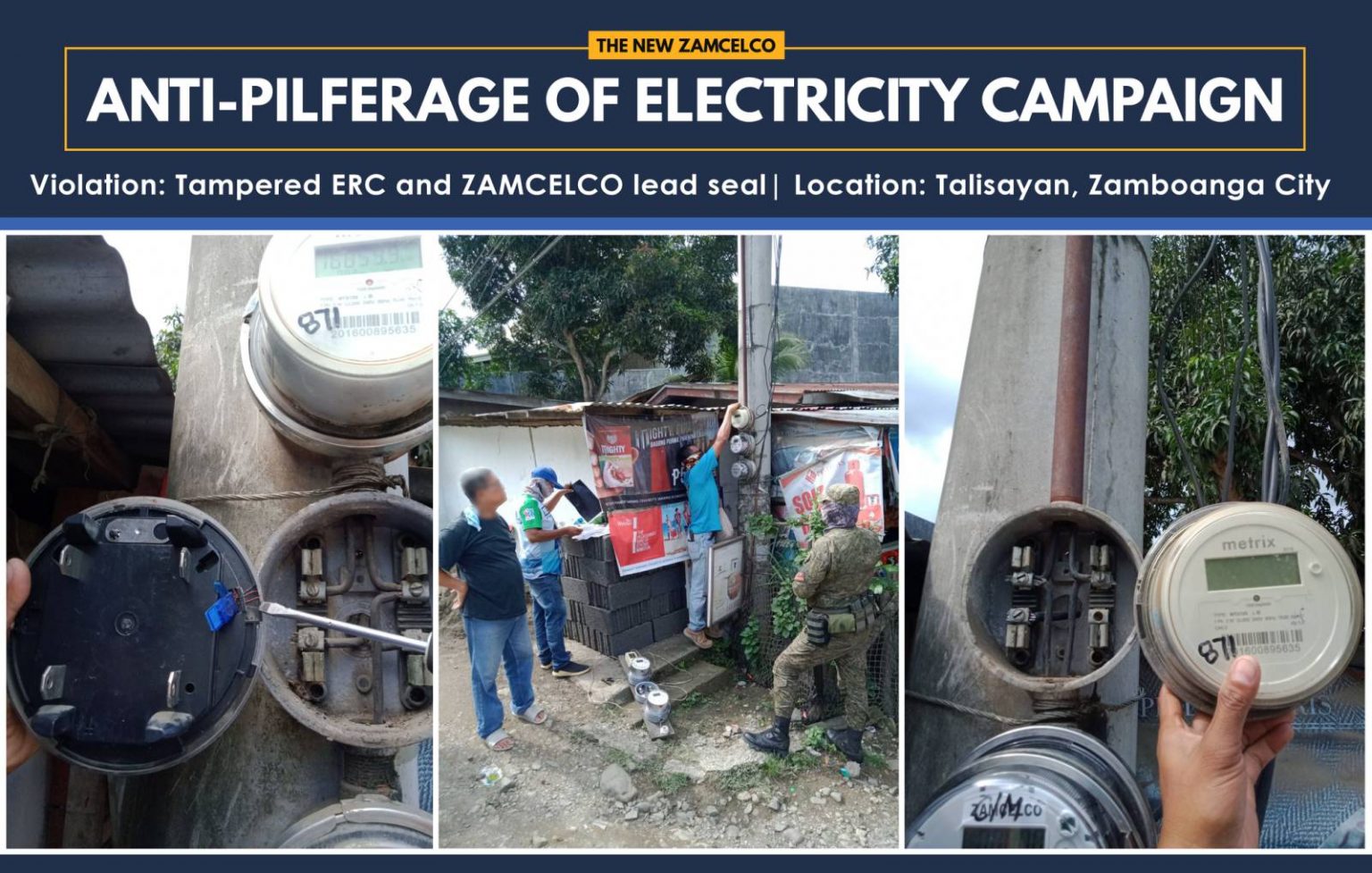 Anti-Pilferage Campaign At Talisayan : New ZAMCELCO